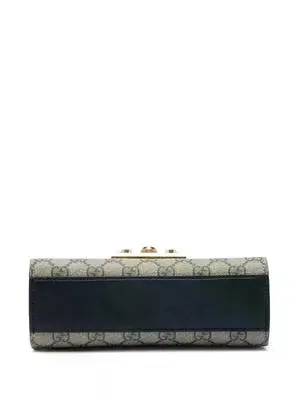 Gucci Gg Supreme Padlock Crossbody Bag - Neutrals