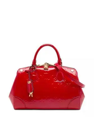 LOUIS VUITTON 2015 Monogram Vernis Santa Monica Satchel - Red