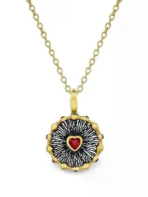Vram Hypha Ruby Pendant Necklace - Gold