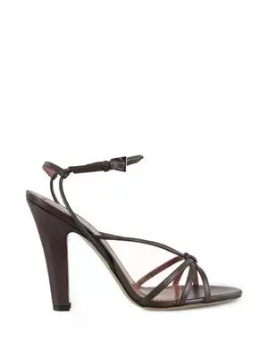 Paris Texas Bianca Strappy Sandals - Brown