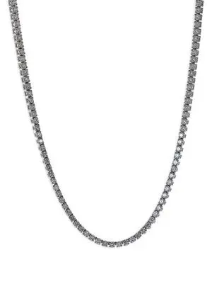 WITH LOVE Diamond Tennis Necklace With Pavé-set White Gold - Silver