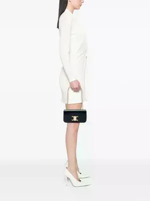 Celine 2022 Shiny Calfskin Claude Chain Shoulder Bag - Black