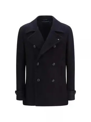 Tagliatore Double-breasted Pea Coat - Blue