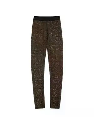 Vera Wang Stretch Lace Trousers - Brown
