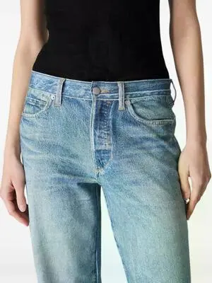 Vera Wang Saskia Denim-illusion Cotton Trousers