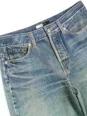 Vera Wang Saskia Denim-illusion Cotton Trousers