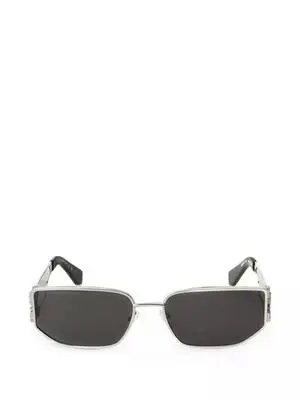 Off-White Arrows-motif Geometric-frame Sunglasses - Silver