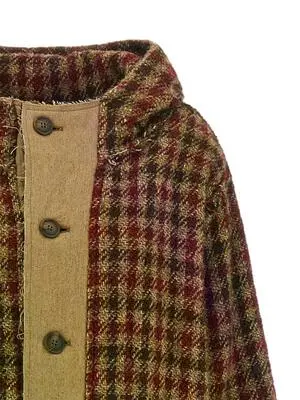 R13 Houndstooth-check Hooded Jacket