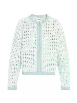 BARRIE Crochet-knit Zip-up Cardigan - Blue