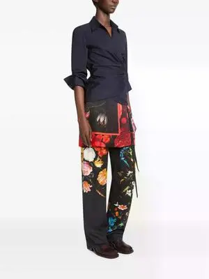 Dries Van Noten Printed Wrap Skirt
