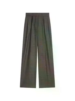 Dries Van Noten Belted Wool Pants - Grey