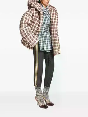 Dries Van Noten Checked Cotton Flannel Puffer Jacket