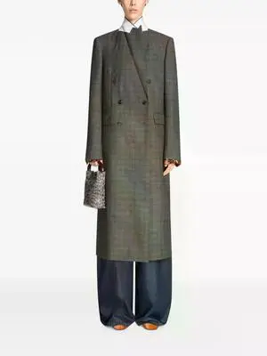 Dries Van Noten Double-breasted Checked Wool Tuxedo Coat