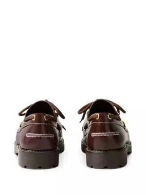 Claudie Pierlot Leather Boat Shoes