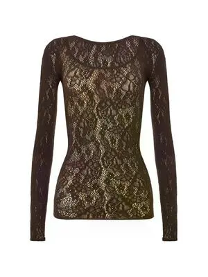 Wolford Infinite Rose Long-sleeved T-shirt - Brown