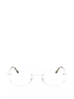 Ray-ban Oval-frame Glasses - Silver