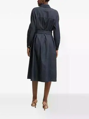Armani Exchange Belted Button-down Midi Shirt Dress