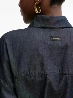 Armani Exchange Belted Button-down Midi Shirt Dress