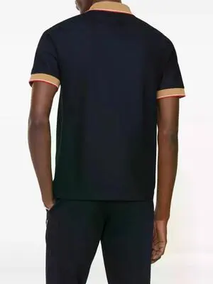 Burberry Logo Collar Cotton Polo Shirt