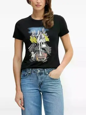 Dkny Graphic-print Short-sleeve T-shirt - Black