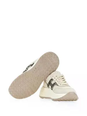 Hogan Leopard Print Leather Sneakers