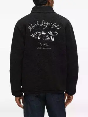 Karl Lagerfeld Embroidered Fleece Jacket