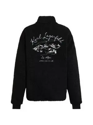 Karl Lagerfeld Embroidered Fleece Jacket