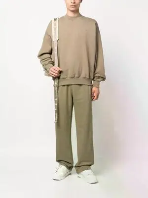 Off-White Logo-embroidered Cotton Sweatshirt