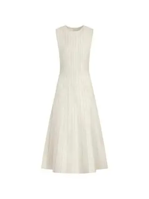 Oscar De La Renta Ottoman Knitted A-line Midi Dress - Neutrals