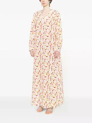 BAMBAH Polka-dot Brushstroke-print Dress