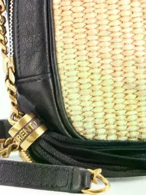 Saint Laurent Lou Camera Bag Woven Raffia Mini Crossbody Bag