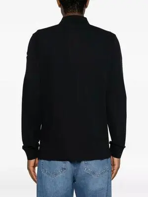 Moncler Logo-patch Long-sleeve Polo Shirt