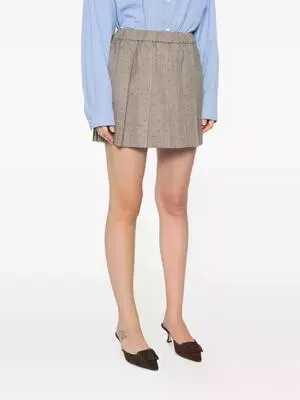 P.a.r.o.s.h Crystal-embellished Pleated Mini Skirt