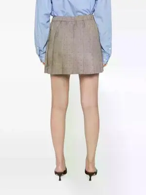 P.a.r.o.s.h Crystal-embellished Pleated Mini Skirt