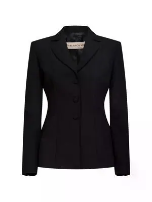 BLANCA VITA Single-breasted Fitted Jacket - Black