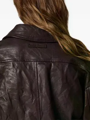 Miu Miu Leather Blouson Jacket