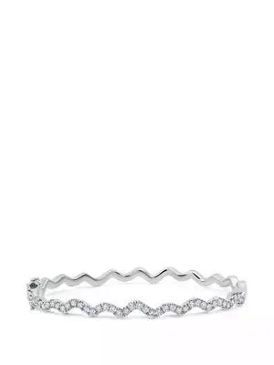 GRAZIELA Rio Diamond Bangle Bracelet - Silver