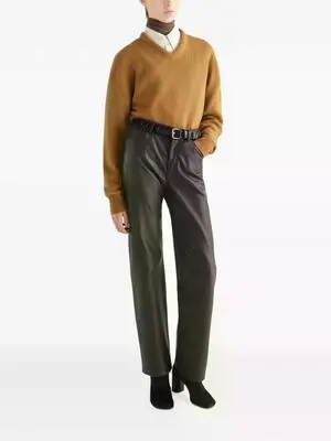 LEMAIRE V-neck Sweater In Cashmere - Neutrals
