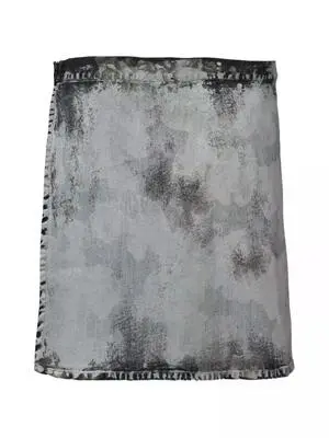 FILTH Distressed-effect Denim Skirt