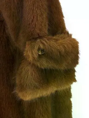 B&B COUTURE Farrah Double-breasted Faux-fur Coat