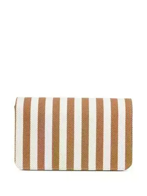 Roberto Festa Rhinestone-embellished Striped Shoulder Bag - Brown