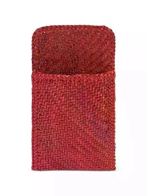 Dragon Diffusion Woven Leather Cross Body Bag - Red