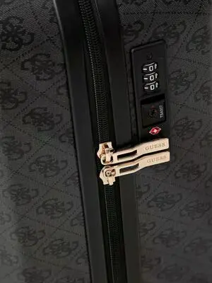 Guess Monogram-print Logo-plaque Suitcase