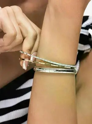Roberto Demeglio Diamond Extensible Tennis Bracelet In 18k White Gold - Silver