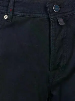 Kiton Logo-patch Straight-leg Trousers - Blue