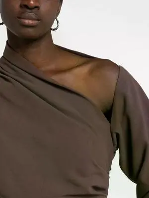 16Arlington Adelaide Feather-trim Midi Dress