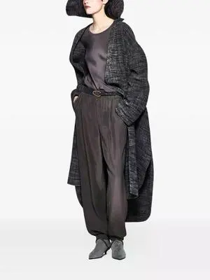 Giorgio Armani Button-fastening V-neck Coat - Grey