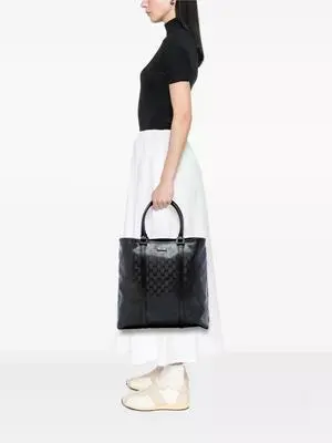 Gucci 2016-2026 Gg Imprime Joy Vertical Tote Bag - Black