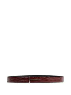 TOM FORD Printed Tej Us Reversible T Belt - Red