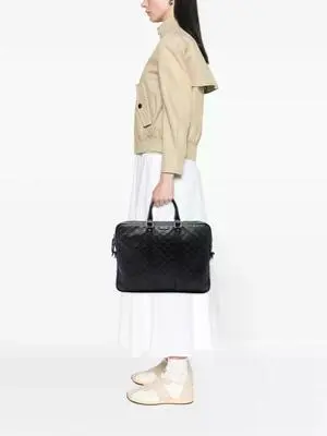 Gucci 2016-2026 Guccissima Business Bag - Black